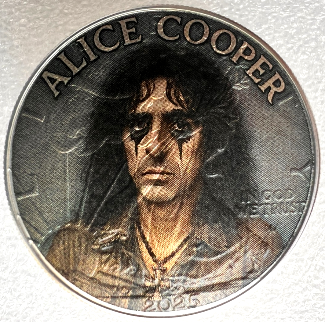 Alice Cooper - American Silver Eagle 1oz .999 Limited Edition Silver D ...