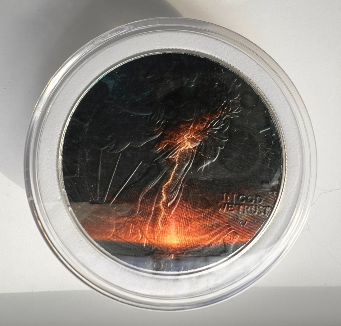 Dark Lightning / Thunder Storm American Silver Eagle 1oz .999 Silver D ...