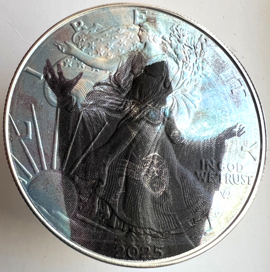 Grim Reaper (Death) - American Silver Eagle 1oz .999 Silver Dollar Coi ...