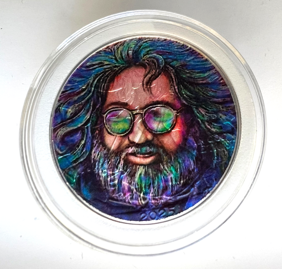 Grateful Dead - Jerry Garcia - American Silver Eagle 1oz .999 Silver D ...