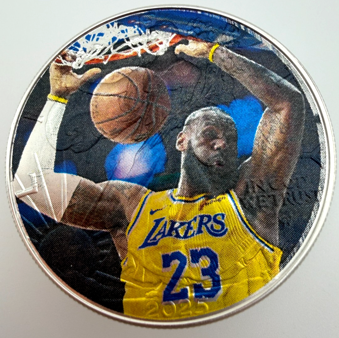 Lebron James American Silver Eagle 1oz .999 Limited Edition Silver Dol ...